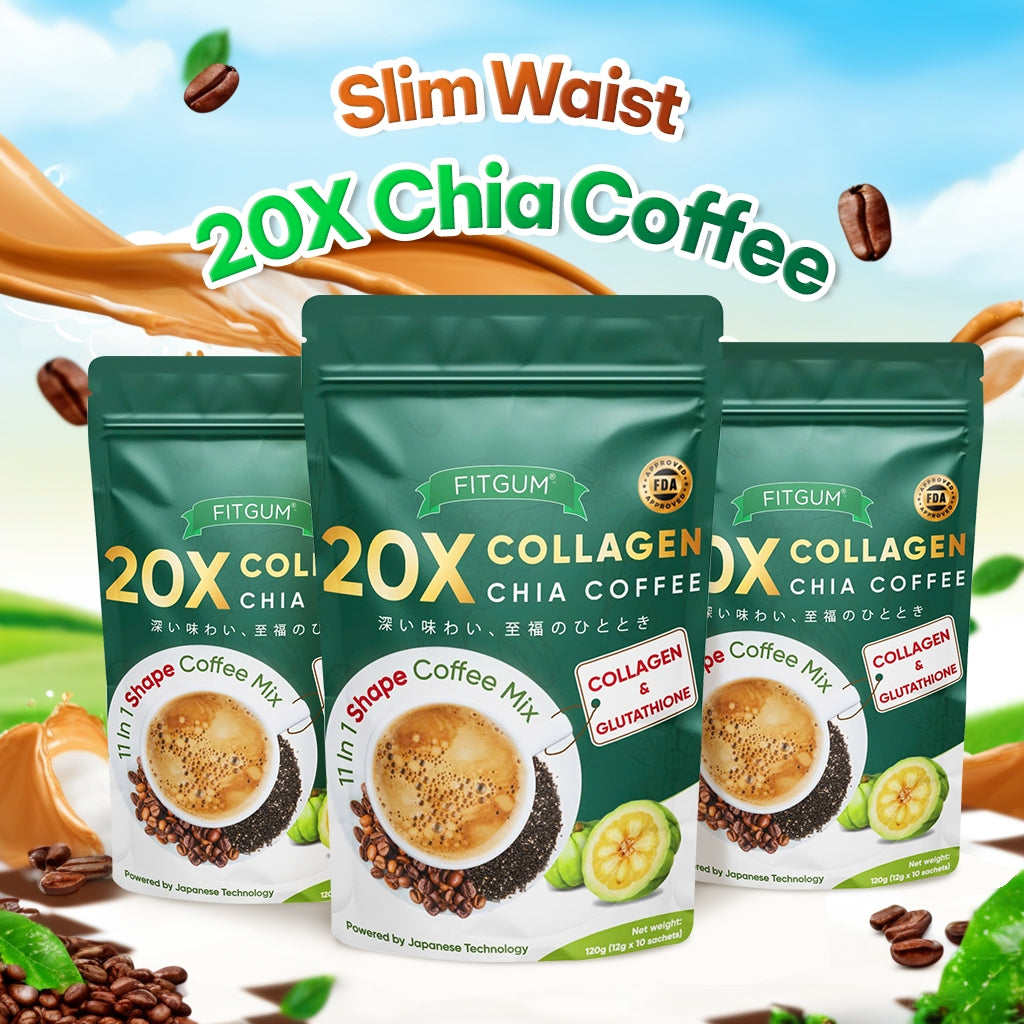 Fitgum 20X Collagen Chia Coffee – RC Health & Beauty Australia