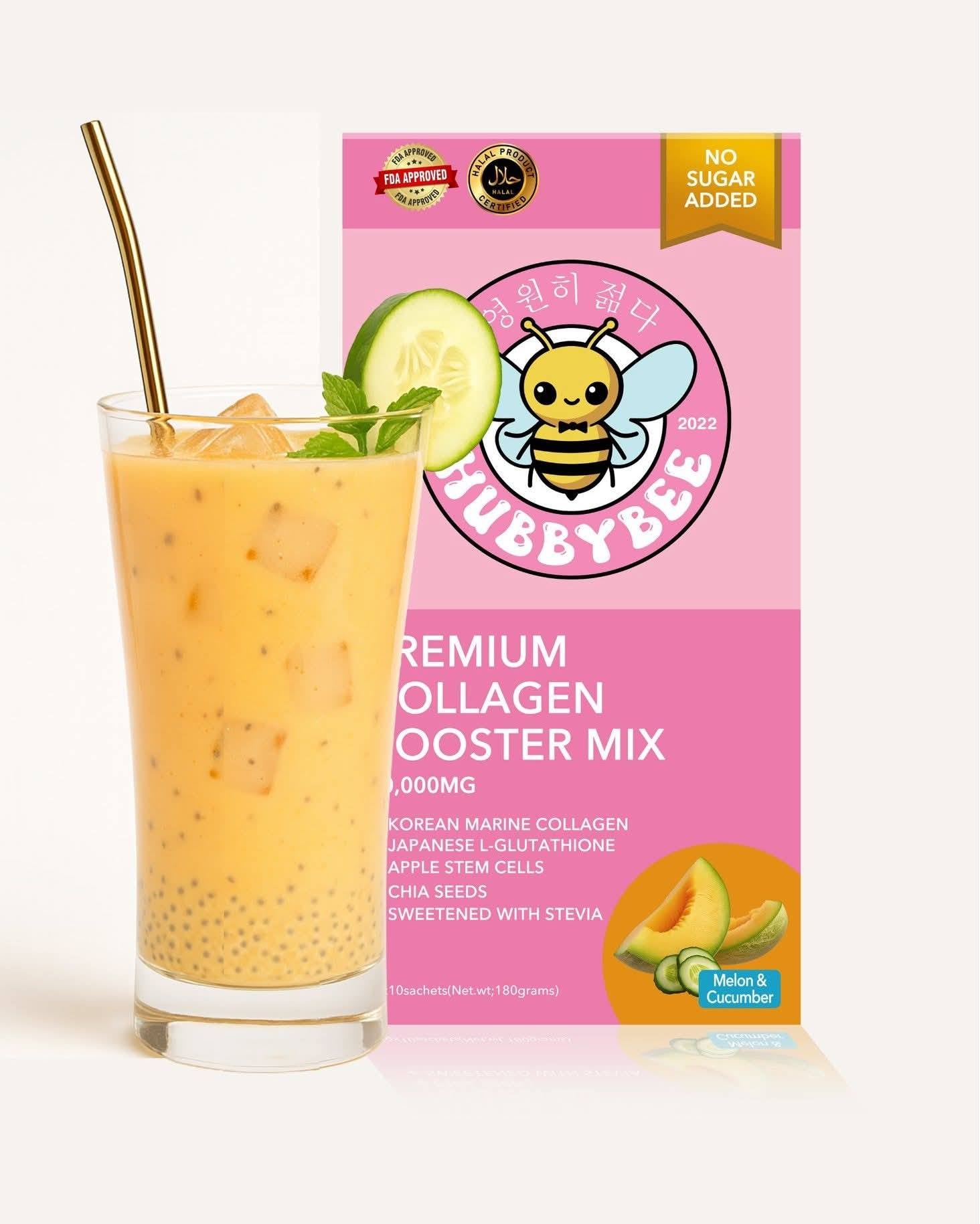 HUBBYBEE MELON-CUCUMBER COLLAGEN BOOSTER DRINK – RC Health & Beauty ...