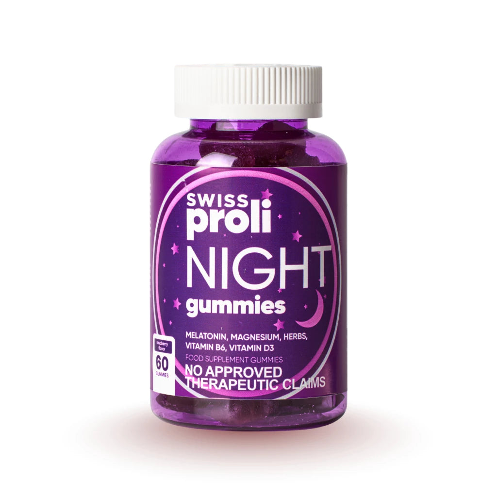SWISS PROLI Night Melatonin Ashwaganda | 60 Gummies – RC Health ...